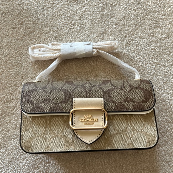 Coach | Bags | Coach Morgan Crossbody Blocked Khaki Signature Canvas ...